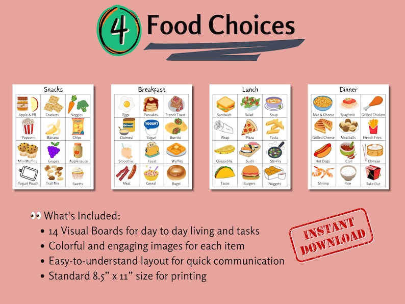 Visual Communication Boards Bundle for Autistic Children- Set of 14 ...