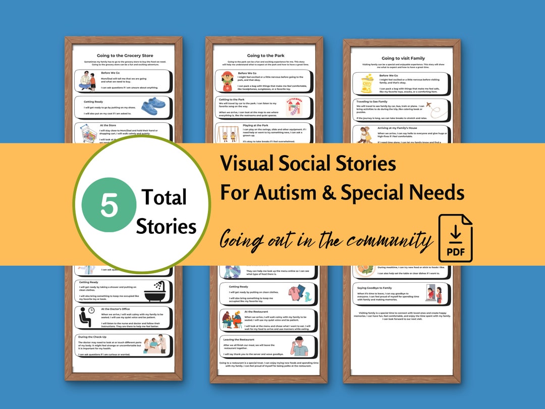 Visual Social Stories Bundle for Autism and Special Needs- Set of 5 ...