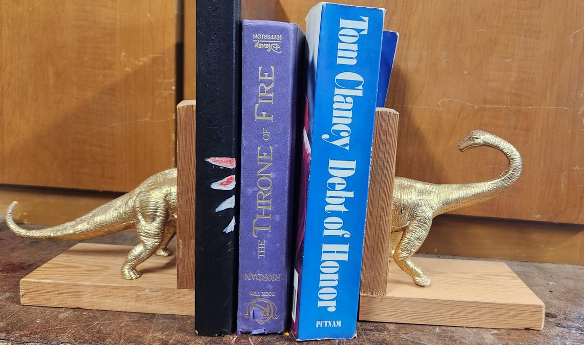Dinosaur Bookends - Etsy