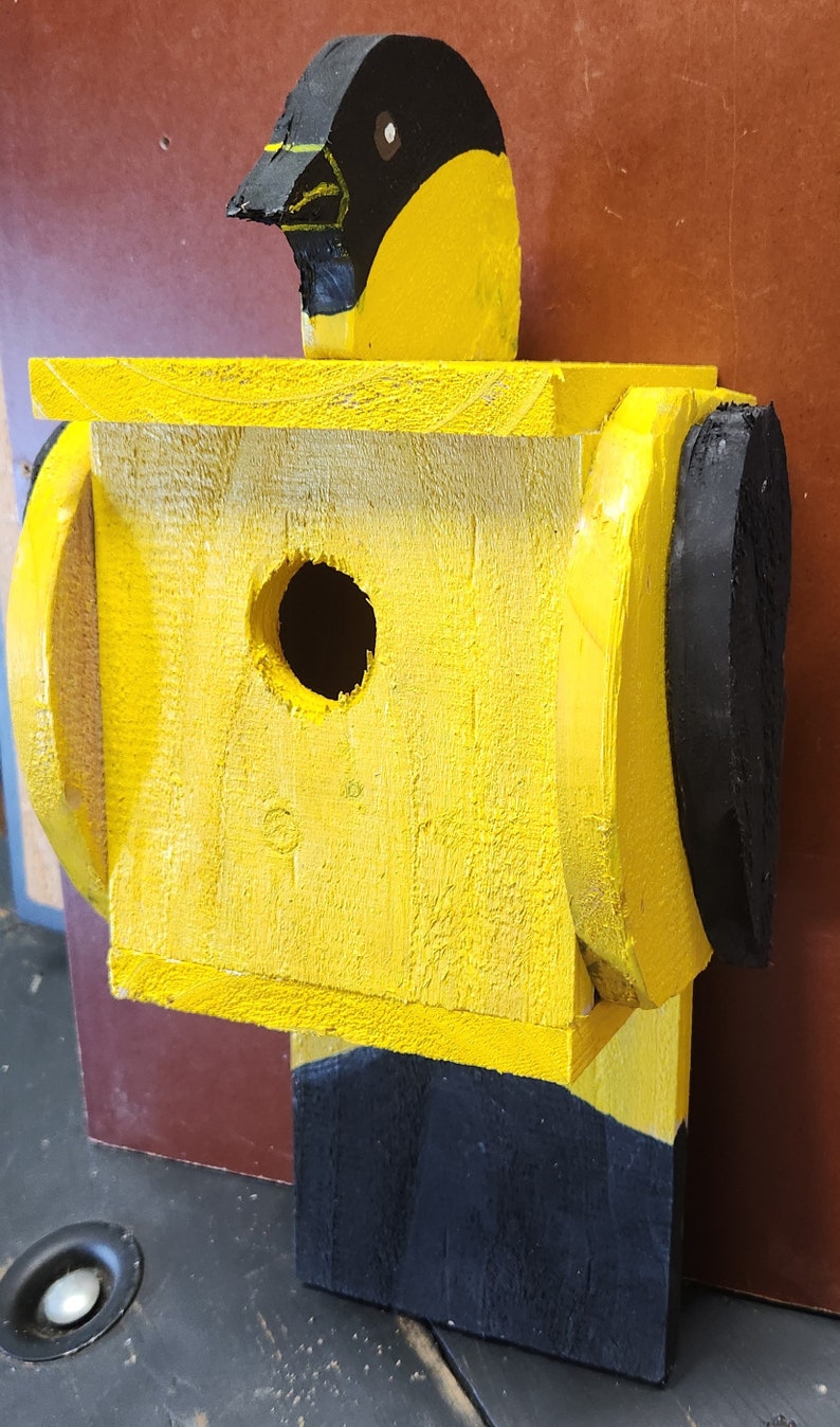 Bird Shaped Birdhouse Robin Golden Finch - Etsy