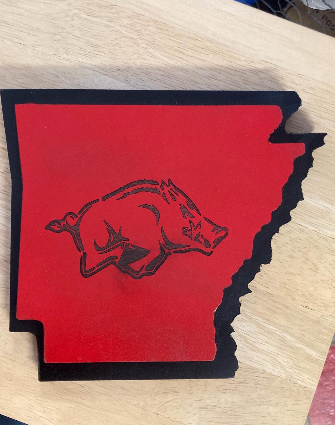 3D Arkansas State With Razorback Laser Engraved Wall Décor - Etsy