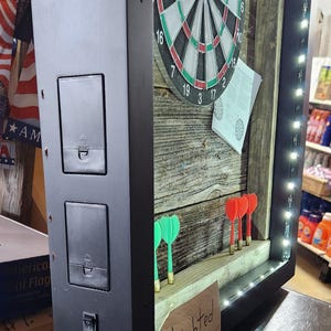 Lighted Dart Board With Rustic Backboard - Etsy