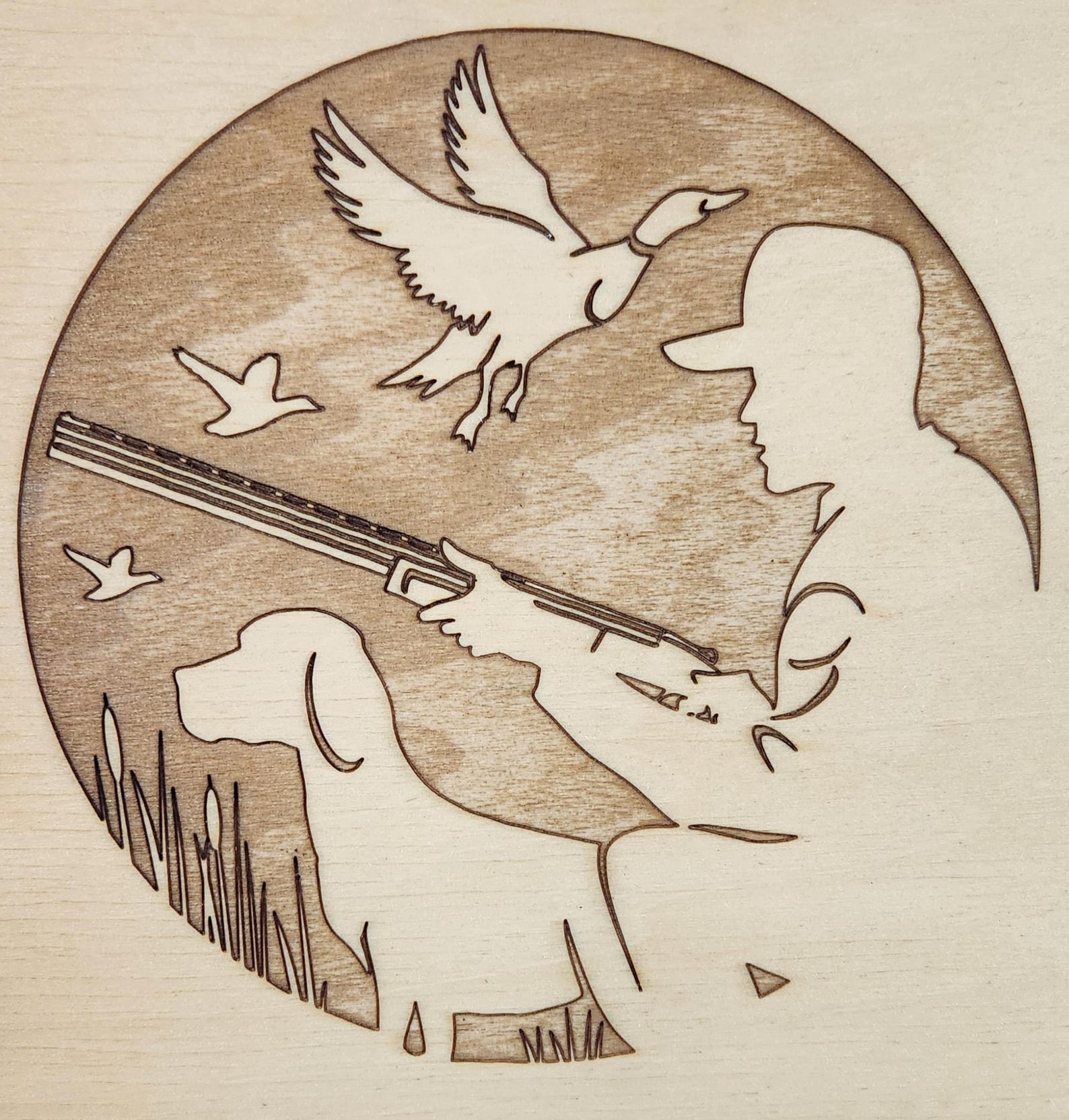 Wood Burned Engraved Square Duck Call Holder - Etsy