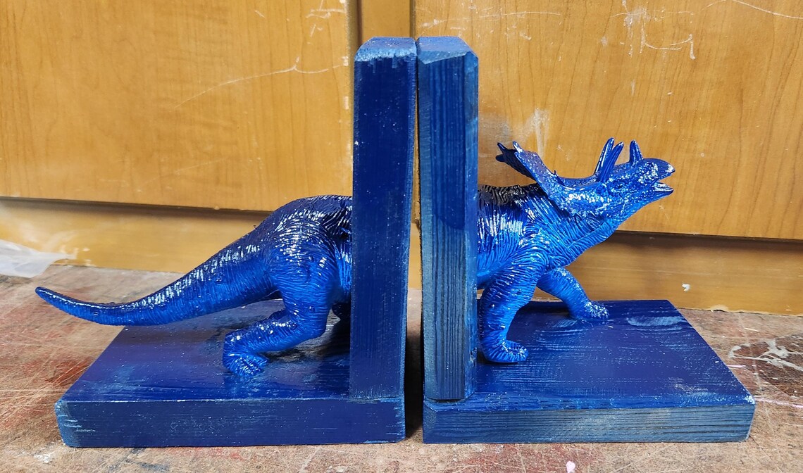Dinosaur Bookends - Etsy