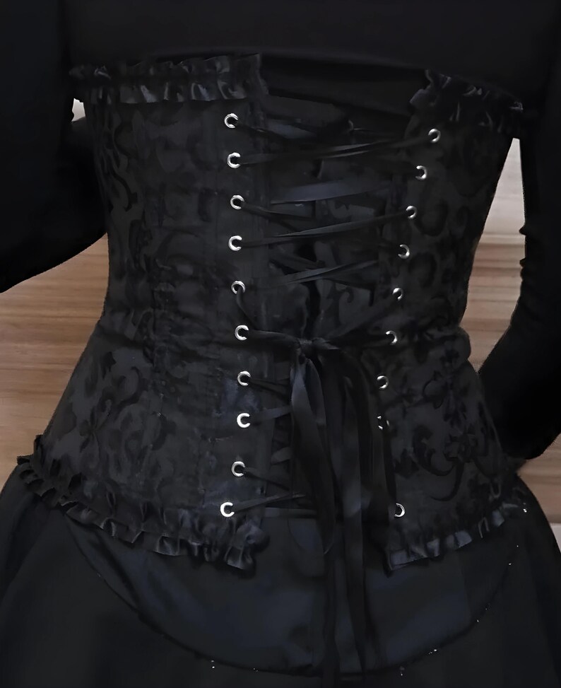 Gothic Vintage Floral Corset Top Renaissance Fair Plus Size Victorian ...