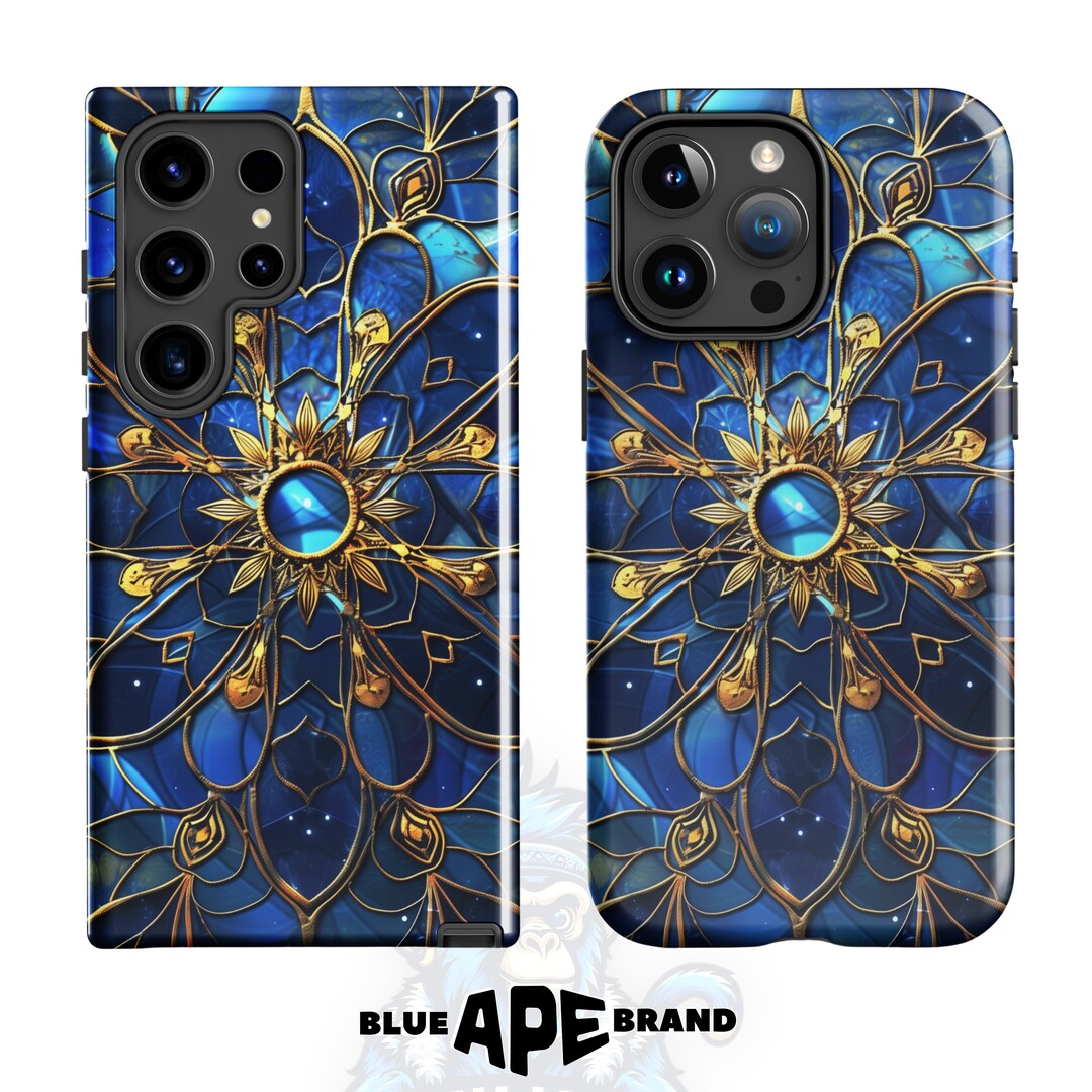 Golden Sapphire Stainless Glass Phone Case | iPhone & Samsung ...