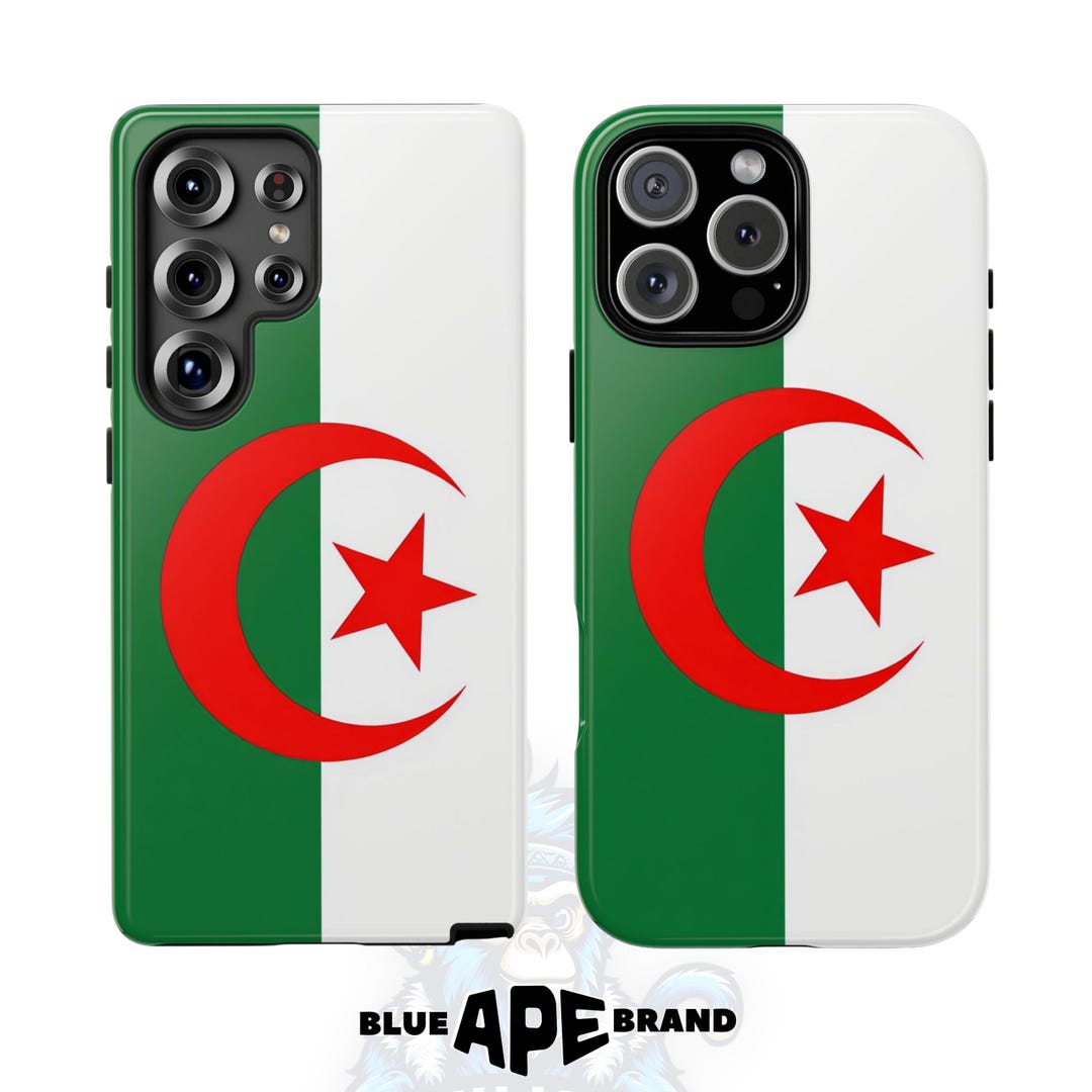 Crescent Divide Phone Case | Algerian Flag-inspired Design With Green ...