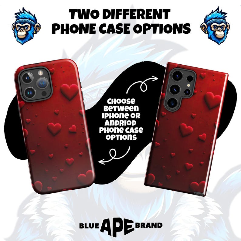 Red Hearts Phone Case: Romantic Valentine's Day Design - Etsy