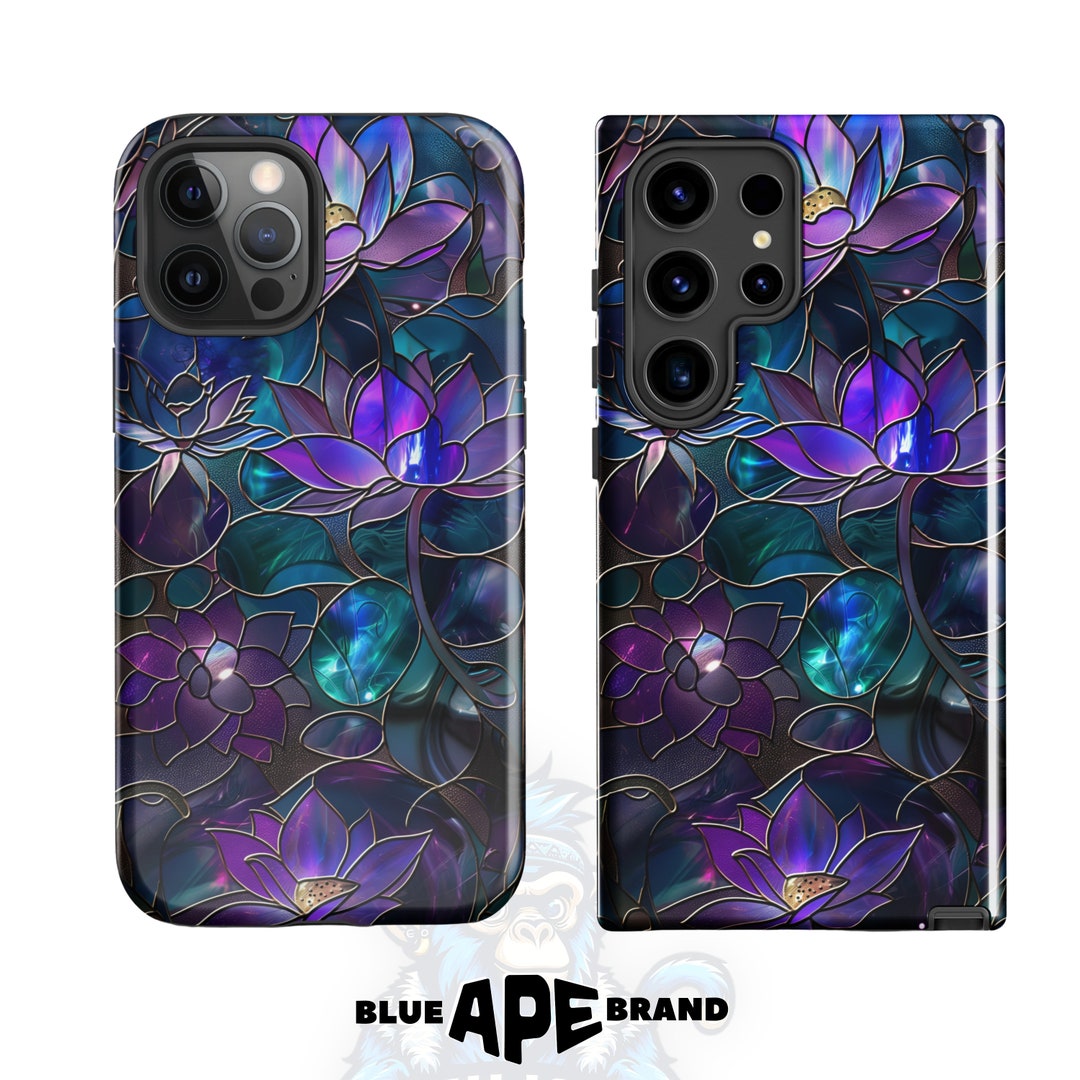 Mystic Lotus Stained Glass Phone Case | Elegant Floral Design for ...