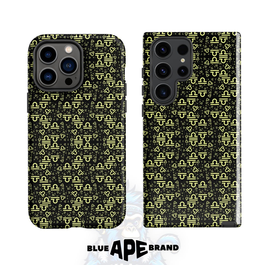Libra Zodiac Phone Case: Golden Symbol Patterned Design - Etsy