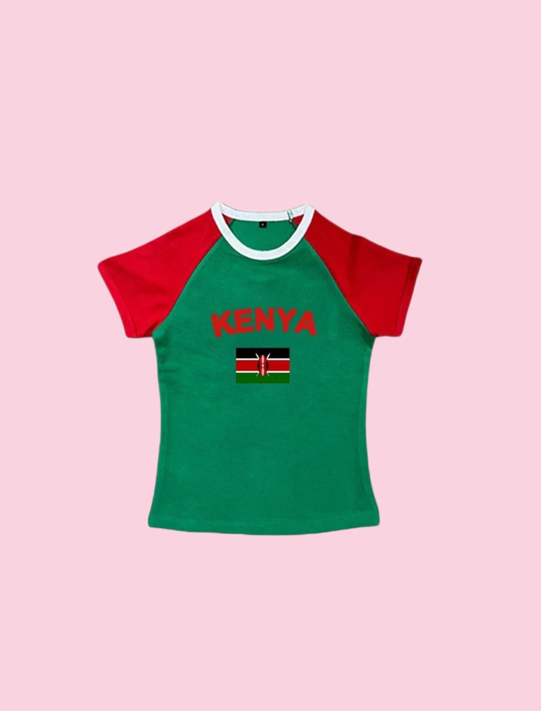 Vintage Kenya Crop Top Y2k Baby Tee 90's 2000's Kenya Cropped T-shirt ...