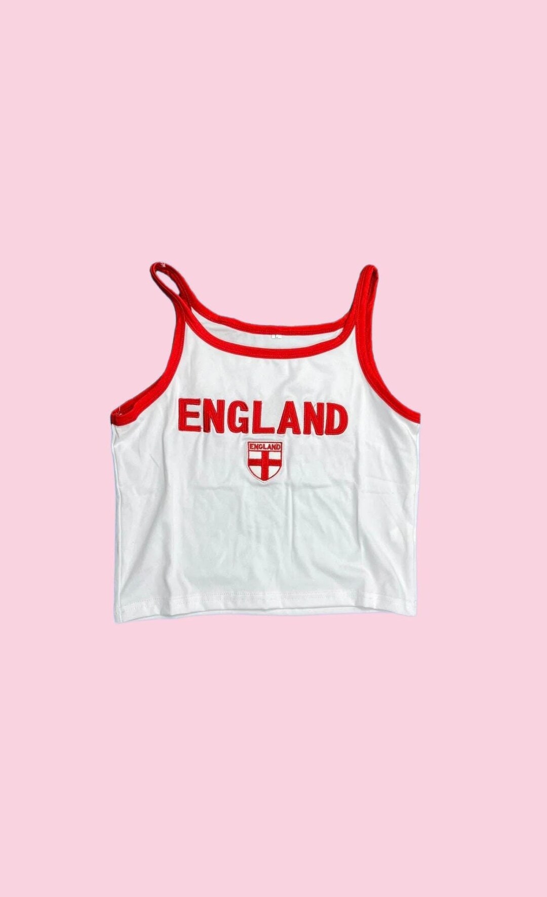 Vintage England Tank Top Y2k Crop Top 90's 2000's England Core Cropped ...