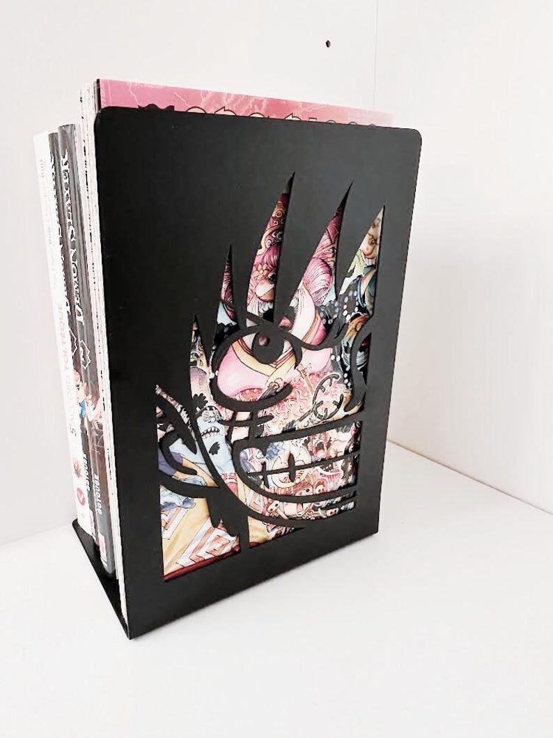 Set of 2 Luffy Manga Bookends | Metal Book Holder for One Piece Fans ...