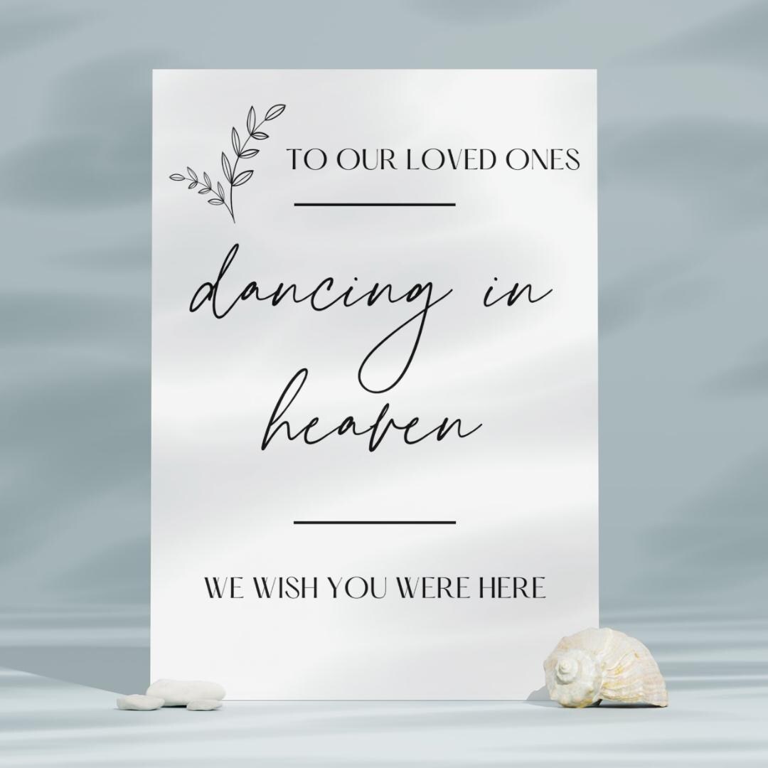 Loved Ones in Heaven Wedding Sign - Etsy