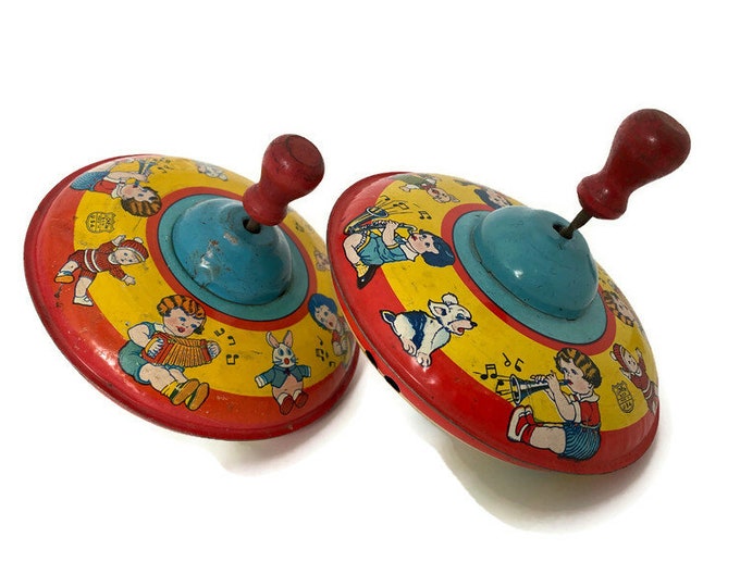 1940's Tin Litho Spinning Top Toys J Chein & Co. Made in U.S.A - Etsy