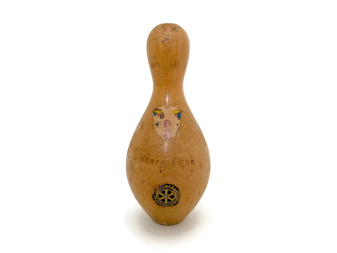 Vintage Wood Duckpin Bowling Pin - Etsy