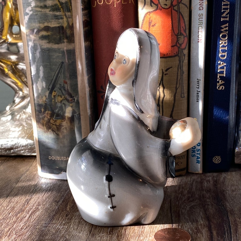 Midcentury Nun Figurine Geo Z. Lefton Baseball Catcher - Etsy