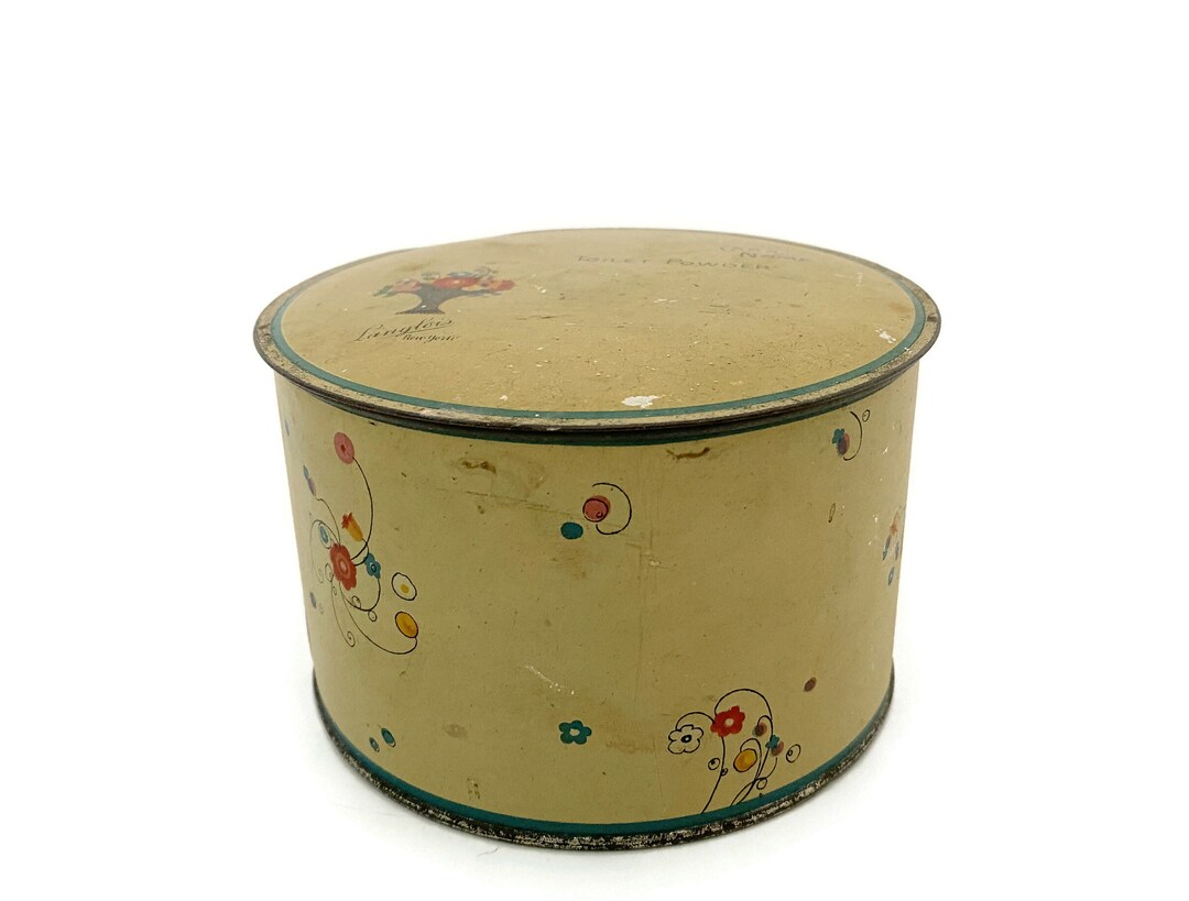 Vintage Dusting Powder Tin Cara Nome by Langlois New York - Etsy