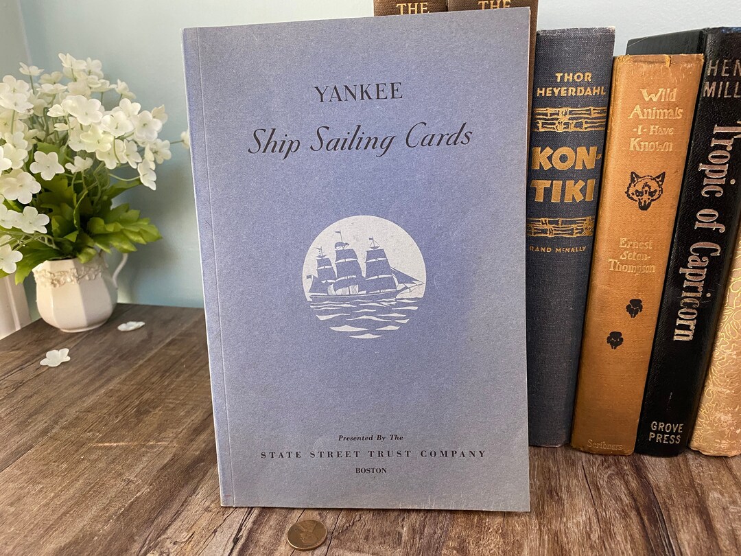 Vintage Softbound Book Yankee Ship Sailing Cards Presented - Etsy