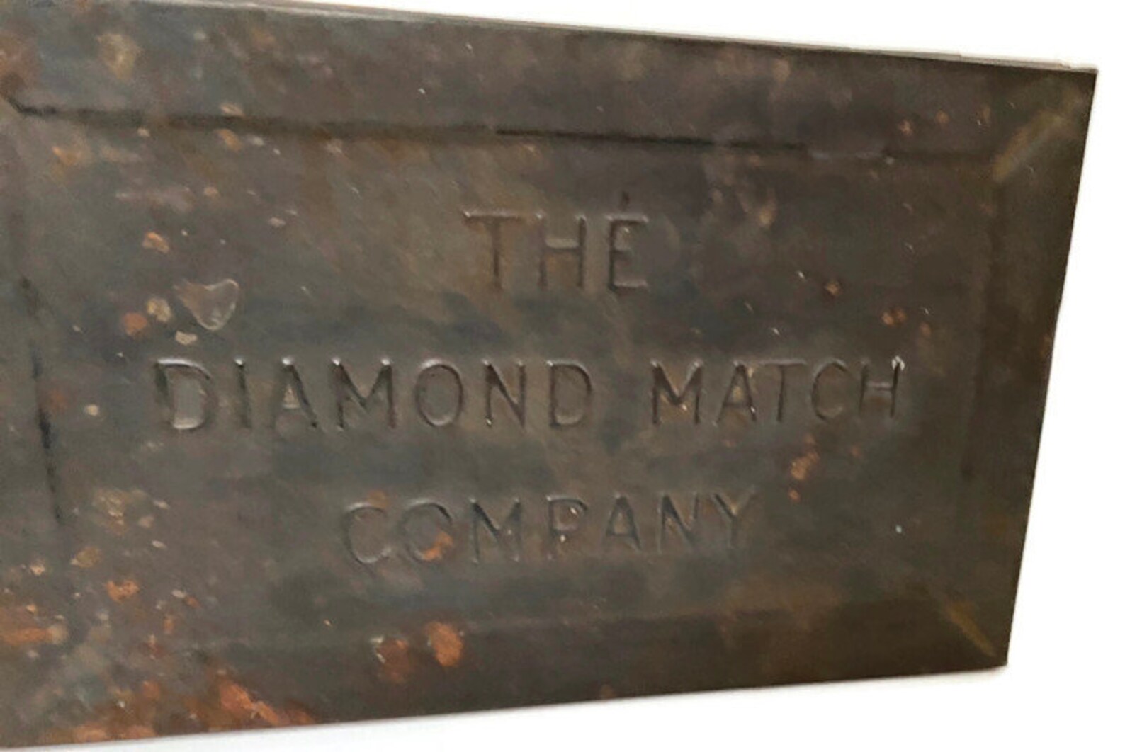 Antique Diamond Match Company Tin Metal Hinged Box - Etsy
