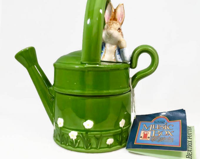 Beatrix Potter Music Box, Schmid Peter Rabbit, Rose Garden, 1990 ...