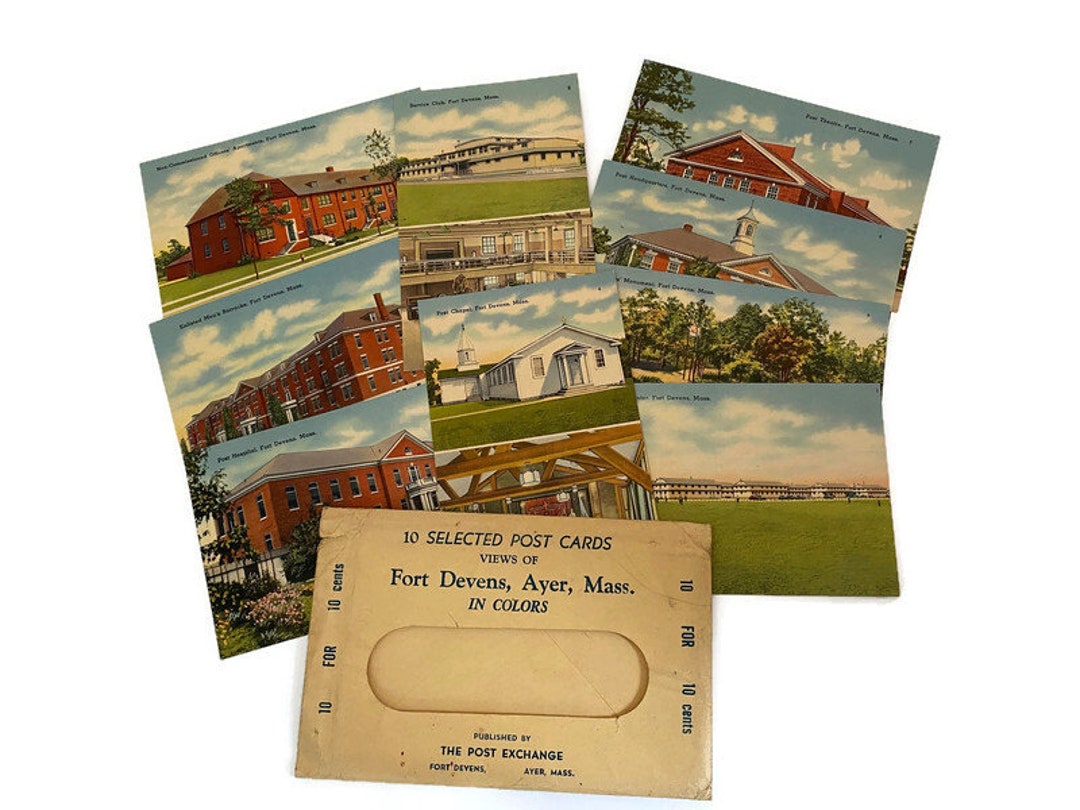 Vintage Fort Devens Postcards, Nine Postal Cards, All Unwritten From ...