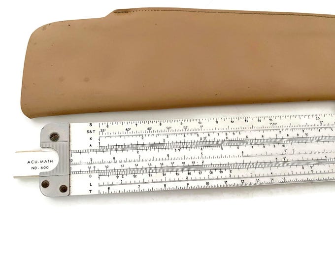 Midcentury Acu-math Slide Ruler Model Number 600 - Etsy