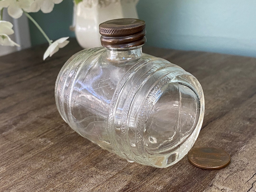 Vintage Barrel Figural Perfume Bottle With Metal Screw on Cap - Etsy