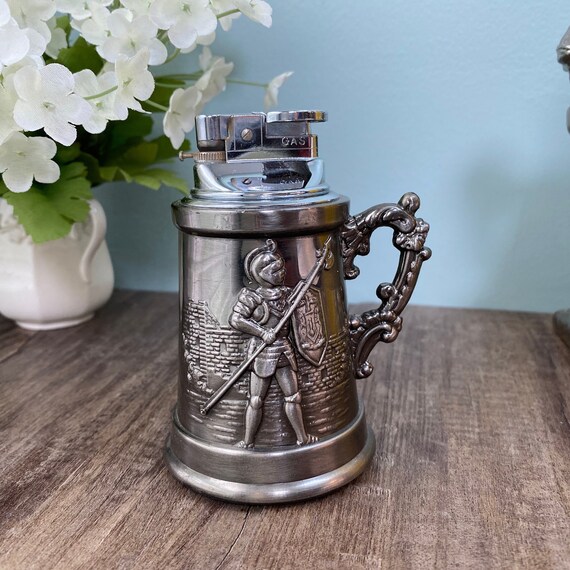 Tobacciana Vintage STEIN Shaped TABLE LIGHTER Featuring A Embossed ...
