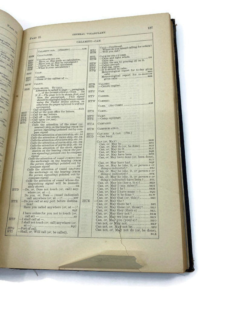 Rare Hardcover Book, International Code of Signals American Edition ...