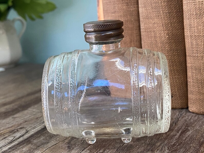 Vintage Barrel Figural Perfume Bottle With Metal Screw on Cap - Etsy