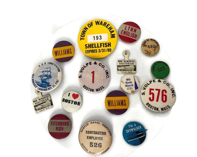Vintage Massachusetts Buttons 1960s and 1970s - Etsy