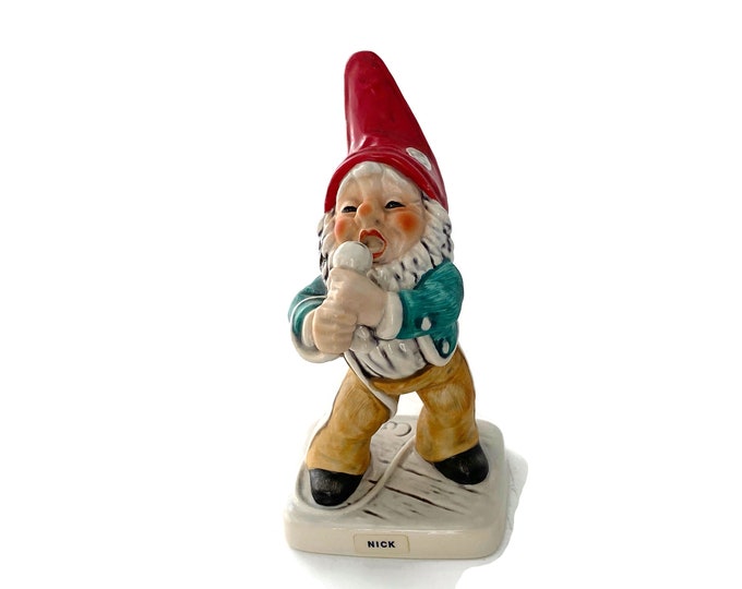 Vintage Gnome Singer Figurine by Goebel Made in West Germany Co Boy ...