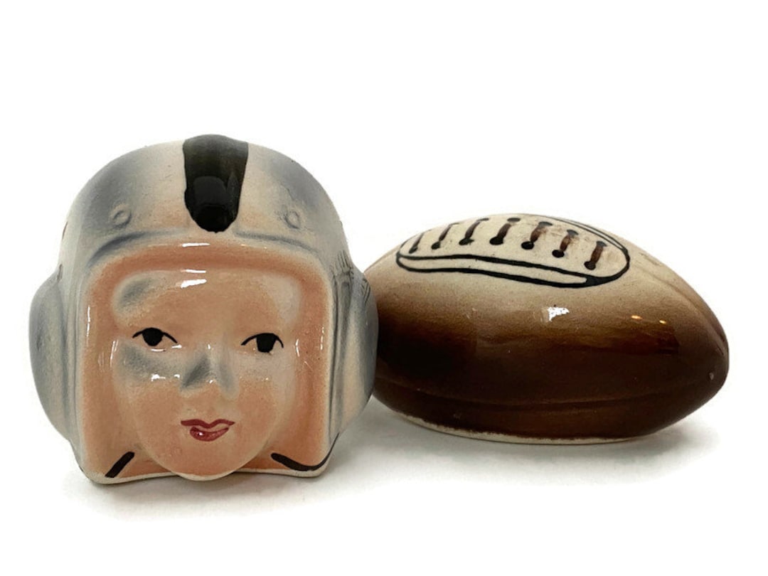 Vintage Football Player Salt and Pepper Shakers Midcentury Japan - Etsy