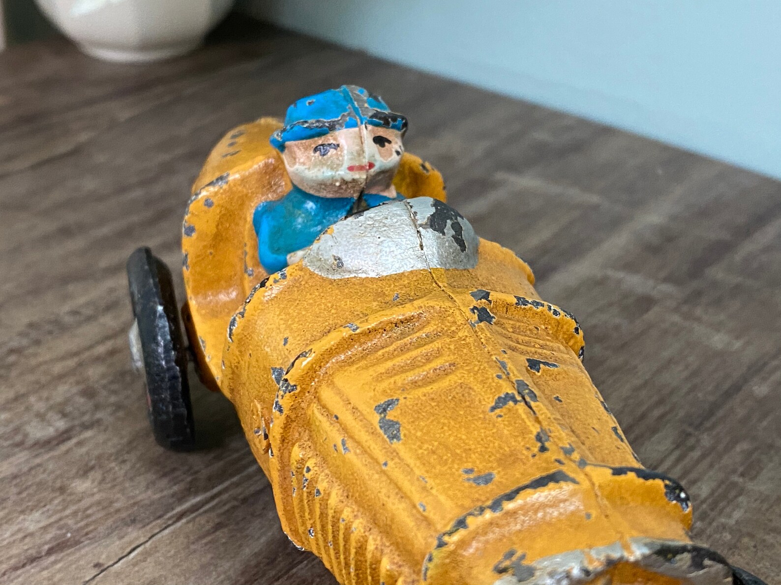 Vintage Cast Iron Race Car With Driver | Etsy