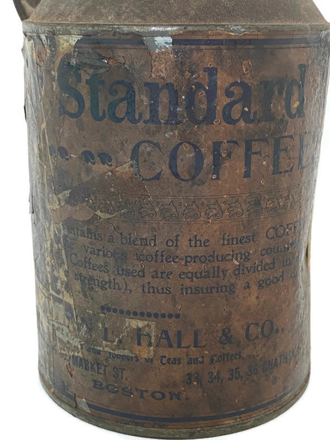 Antique Boston Galvanized Coffee Can - Etsy