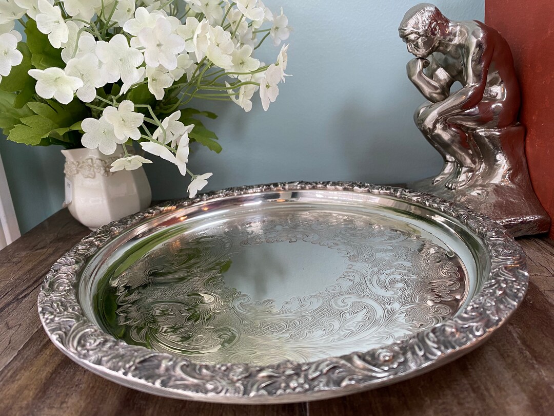 Vintage Sheffield Silverplate Tray - Etsy