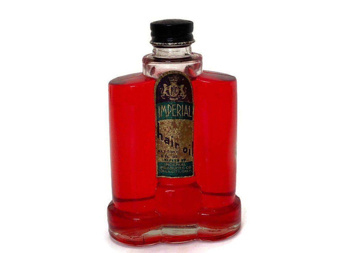 Vintage Art Deco Hair Oil Bottle - Etsy