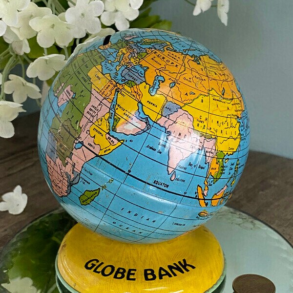 Globe Bank - Etsy