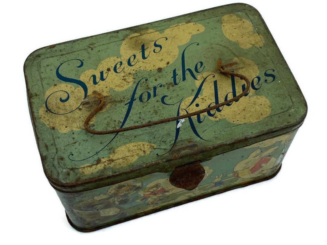 Antique Tin Litho Sweets for the Kiddies - Etsy