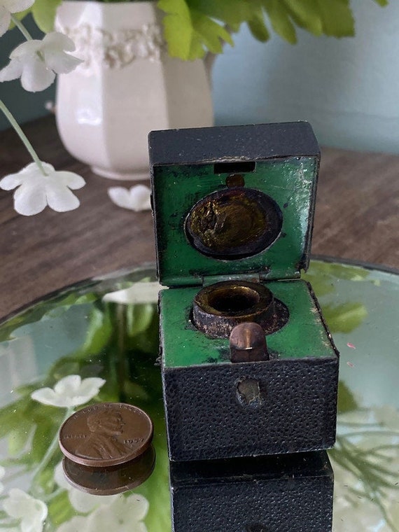 Antique Travel Inkwell in a Miniature Travel Case - Etsy