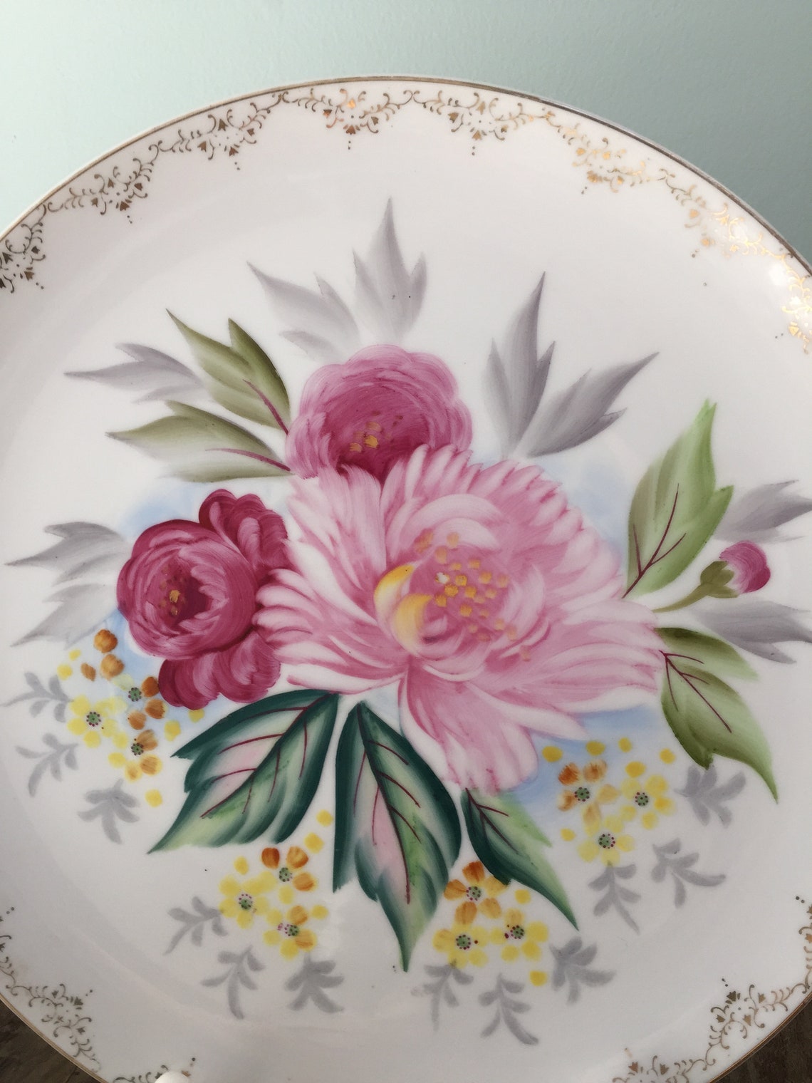 VIntage Floral Porcelain China Plate High Quality Hand | Etsy