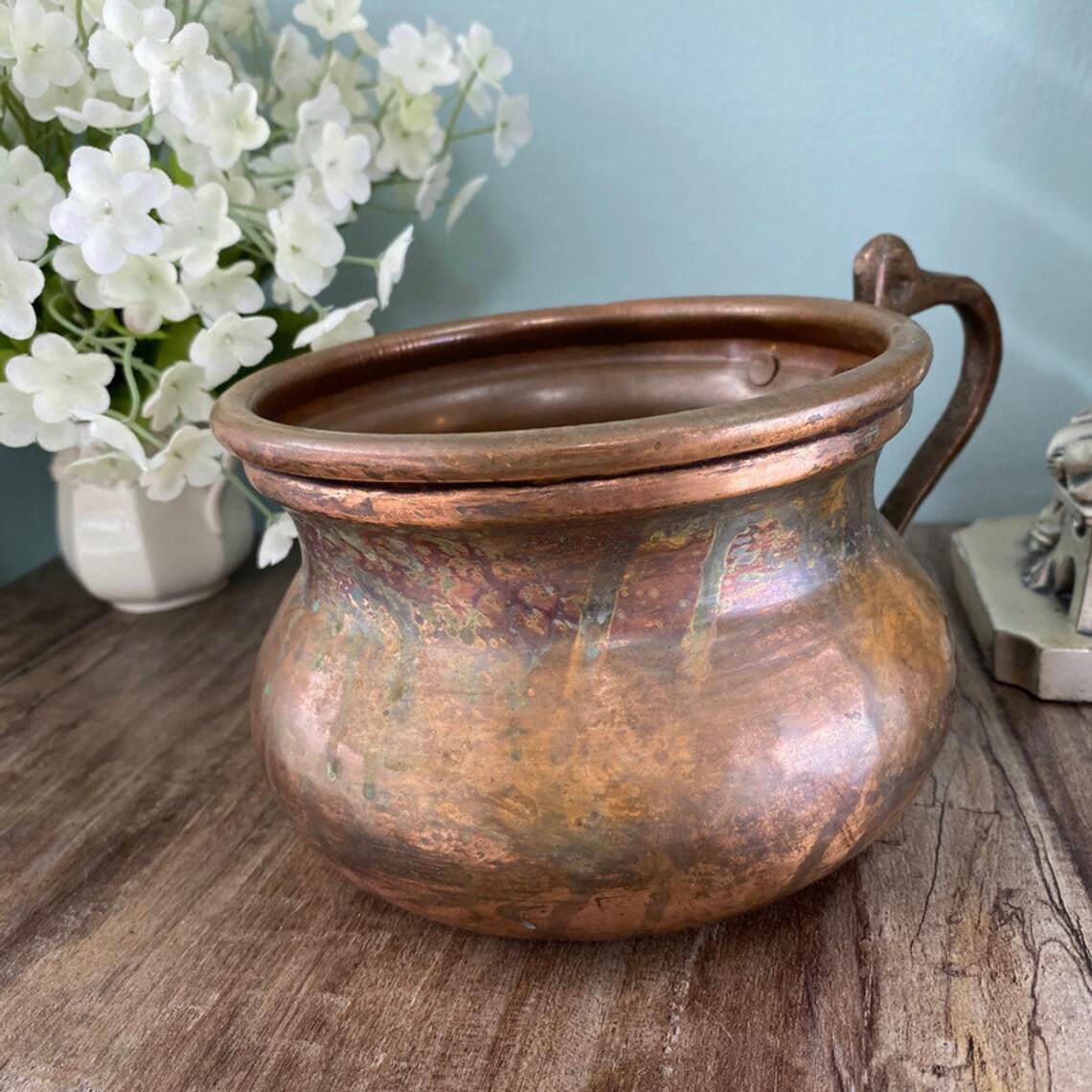 Vintage Hand Hammered Copper Pot - Etsy Ireland