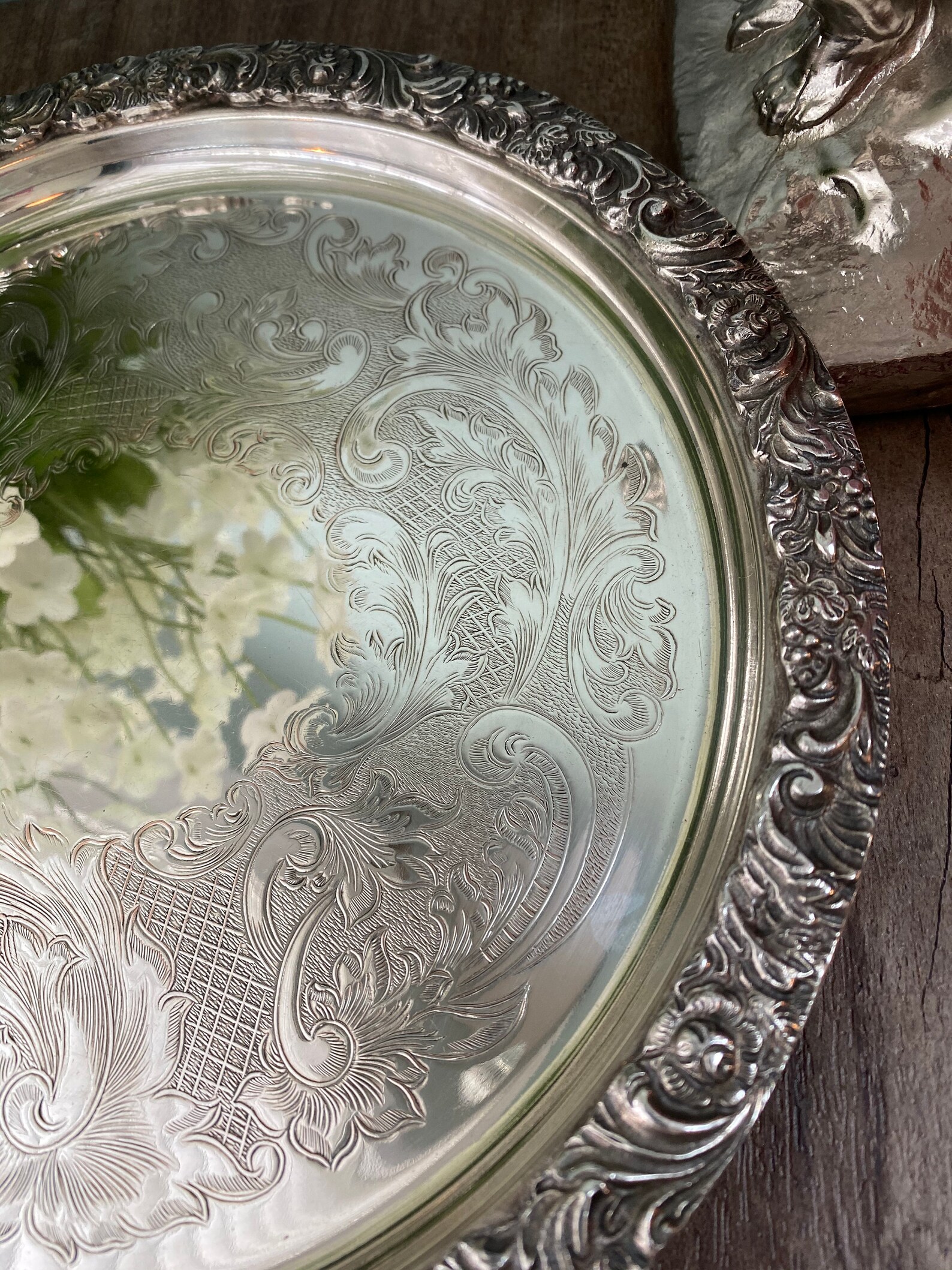 Vintage Sheffield Silverplate Tray | Etsy
