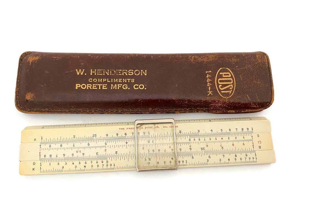Vintage Post Pocket Slide Rule, 1940s Model 1444-K, Made in Occupied ...
