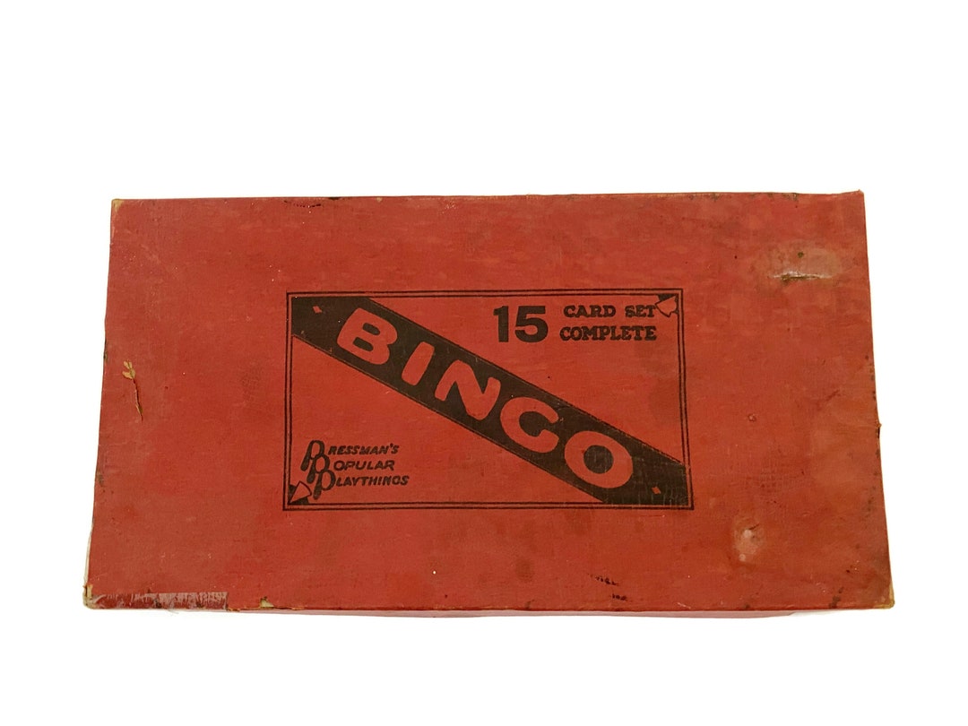 Antique Bingo Game by Pressman's Popular Playthings - Etsy