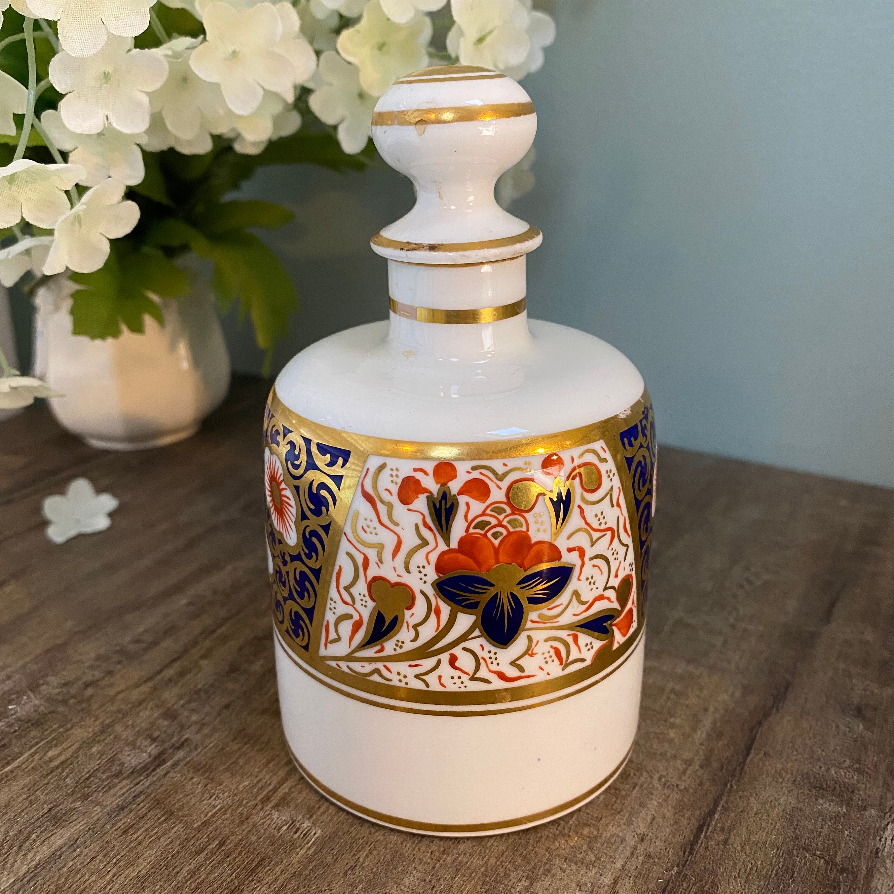 Vintage Ceramic Cologne Bottle With Stopper - Etsy