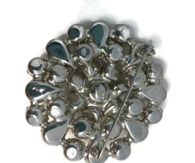 Vintage Weiss Rhinestone Brooch Pin Round Midcentury - Etsy