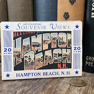Vintage Souvenir Views of Hampton Beach, New Hampshire Mini Postcard ...