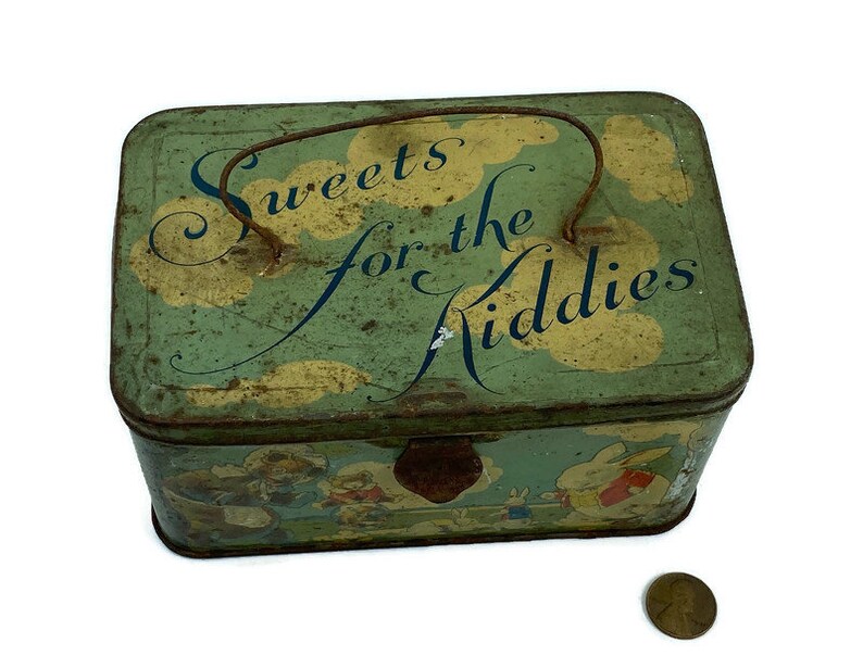 Antique Tin Litho Sweets for the Kiddies - Etsy